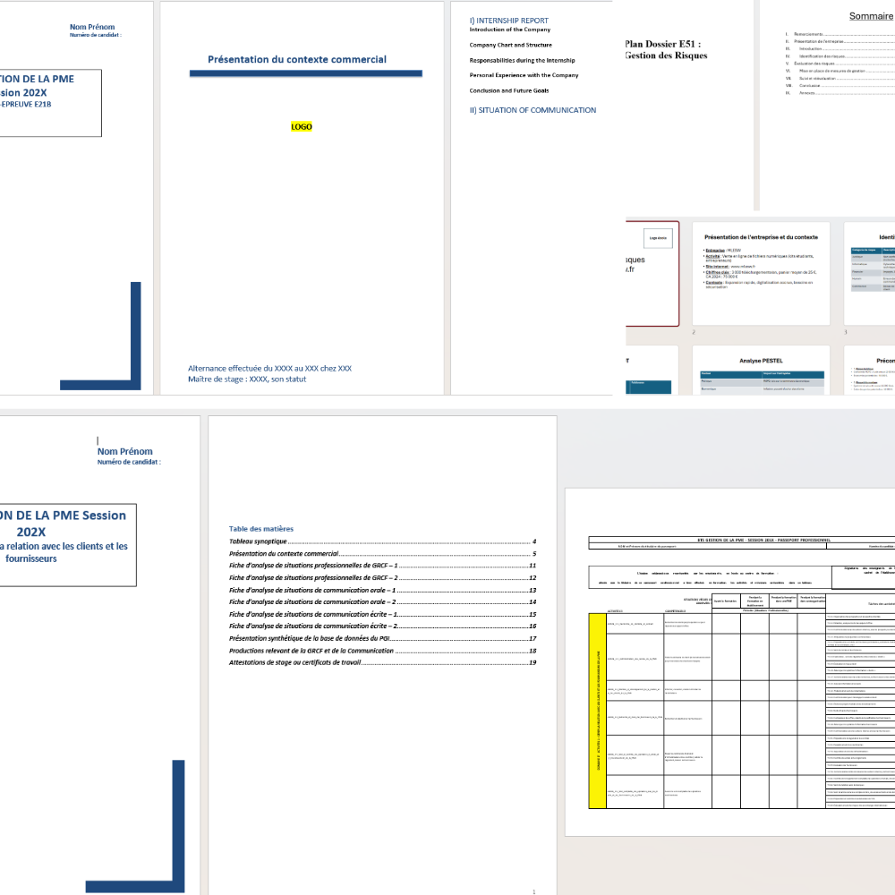 Dossiers GRCF, GDR et Anglais- BTS GPME - MLESW
